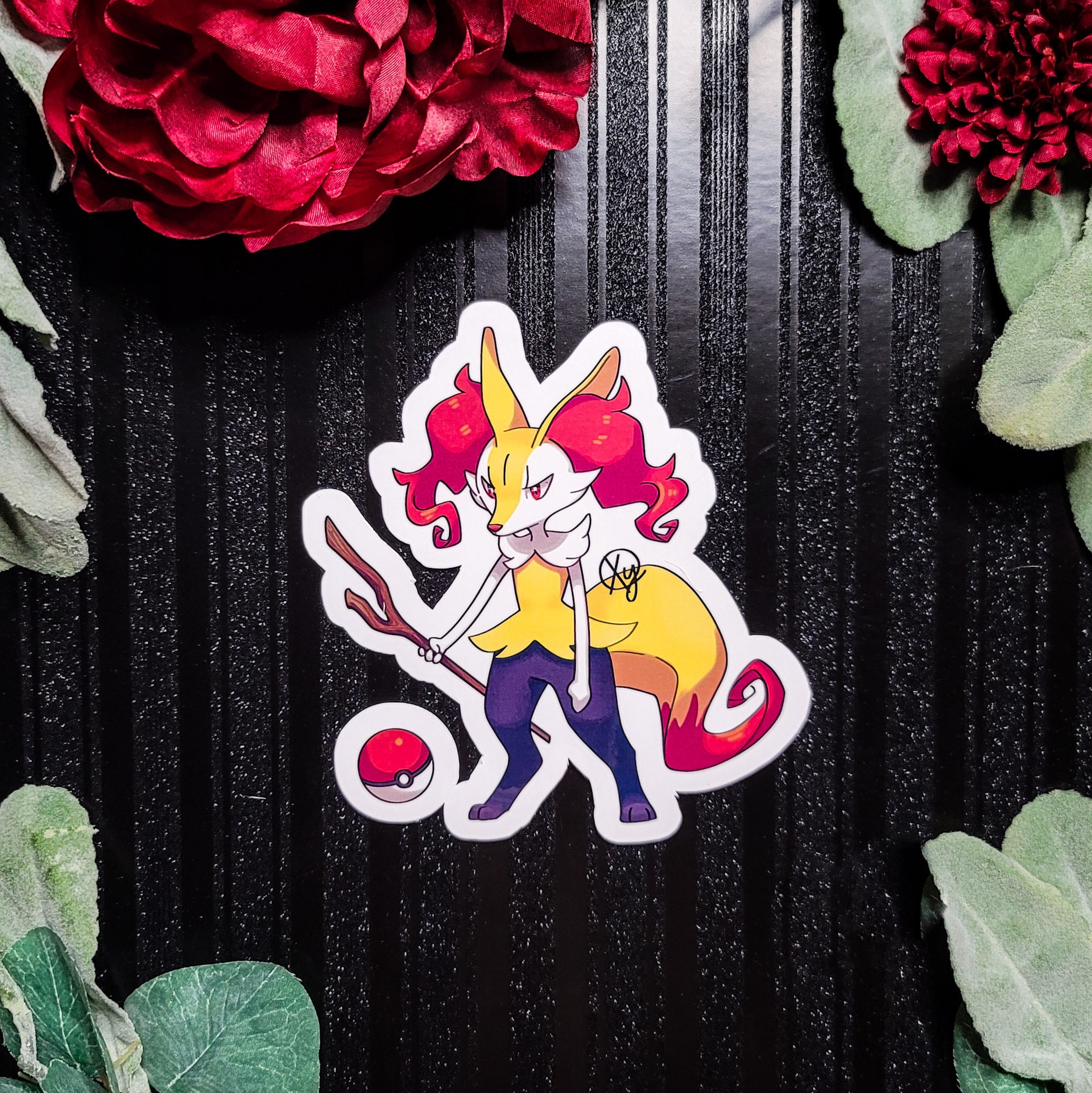 Braixen Pokemon and Pokemon Go Sticker, Gen 6, Kalos Region From X & Y ...