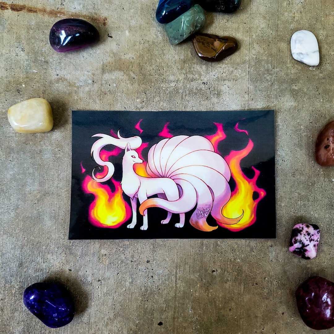 Ninetales Pokemon Sticker, Premium Vinyl Sticker - Etsy