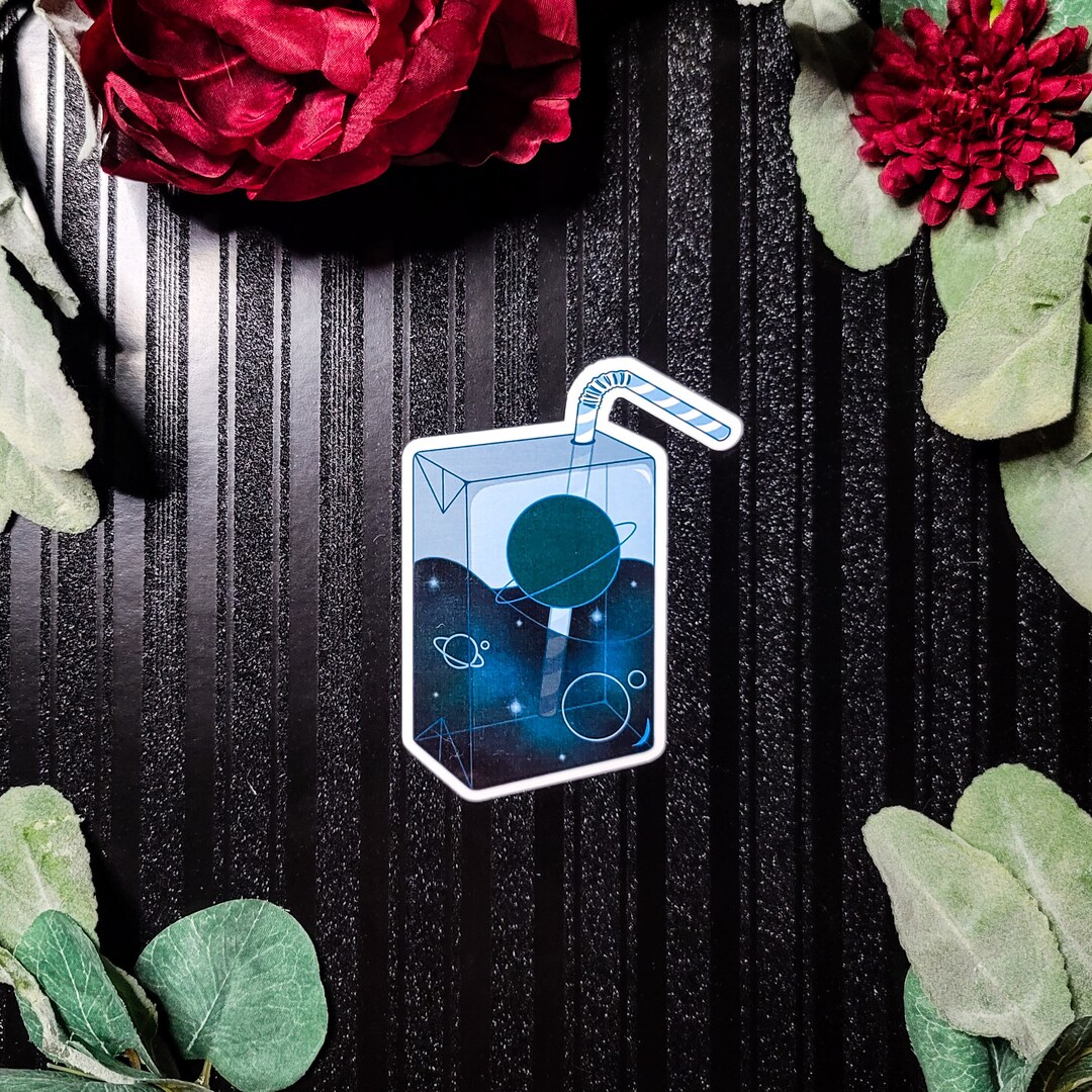 Space Juice / Planets Juice Box Glossy or Matte Premium Vinyl Sticker ...