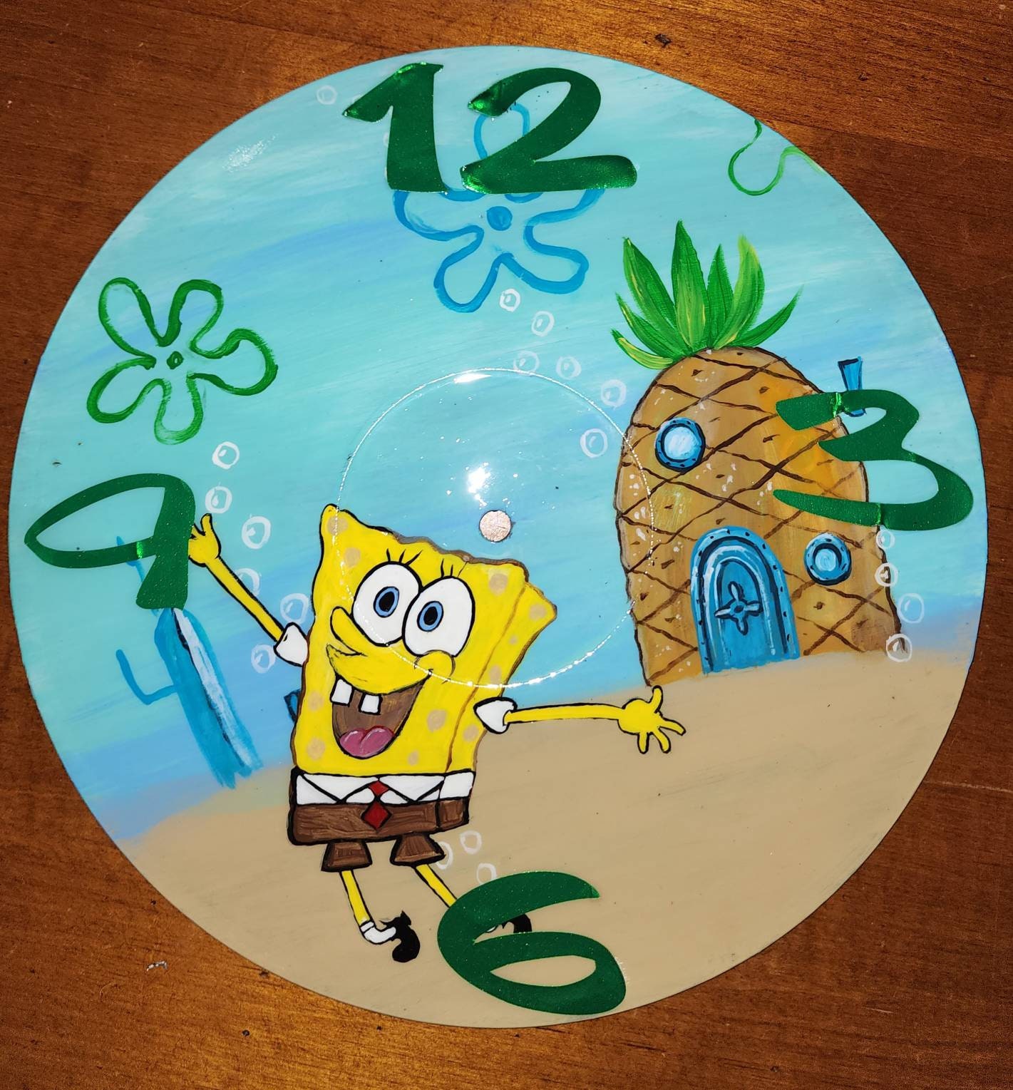 Sponge Bob Hand Painted 78 Vinyl Record Clock - Etsy