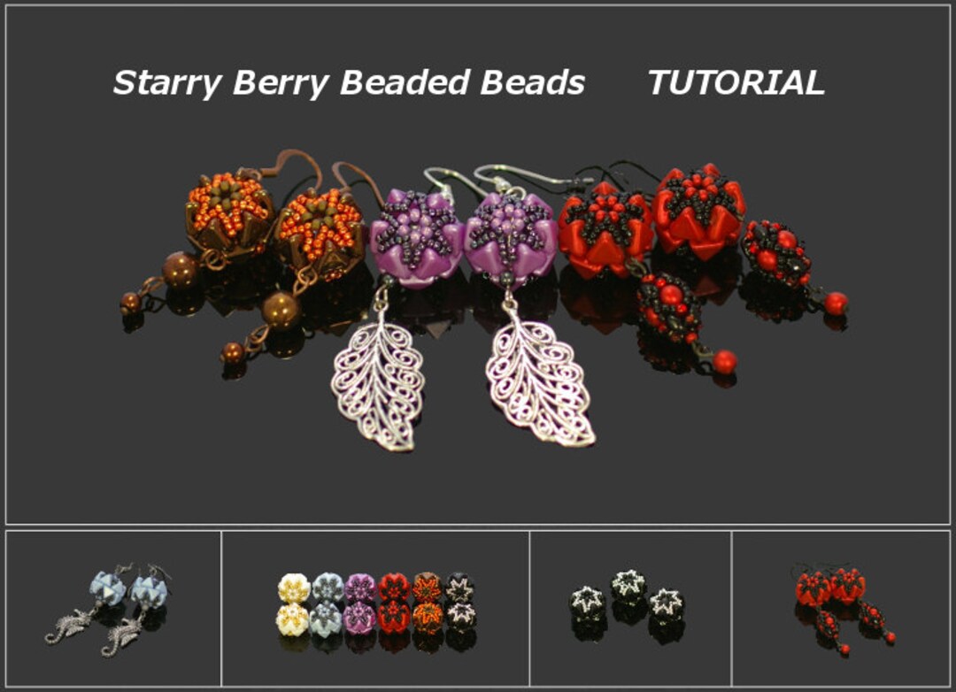 Starry Berry Beaded Beads - Earrings, Bracelet, Necklace - PDF Beading ...