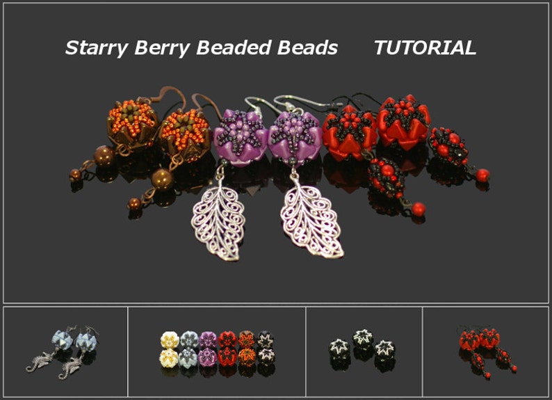 Starry Berry Beaded Beads - Earrings, Bracelet, Necklace - PDF Beading ...
