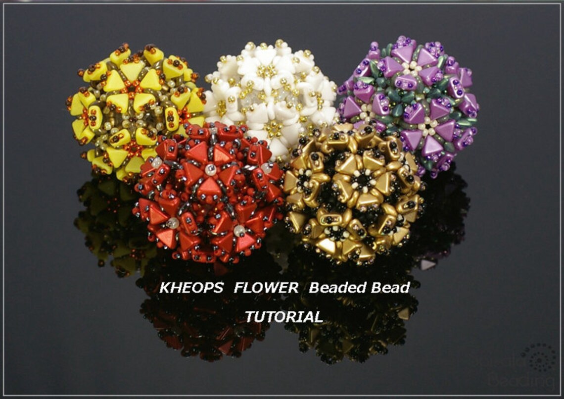 Kheops Flower Beaded Bead PDF Beading TUTORIAL for Personal Use Only - Etsy