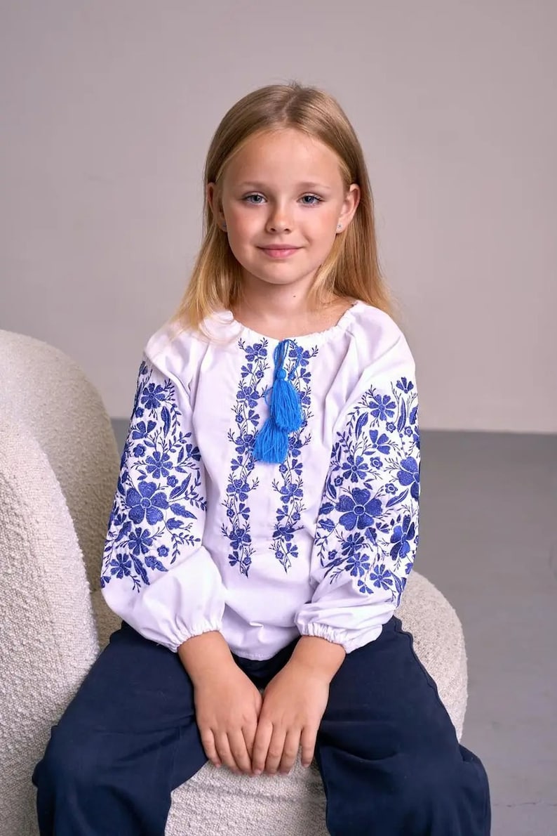 Cool Embroidered Blouse for a Girl in Ukrainian Style - Etsy