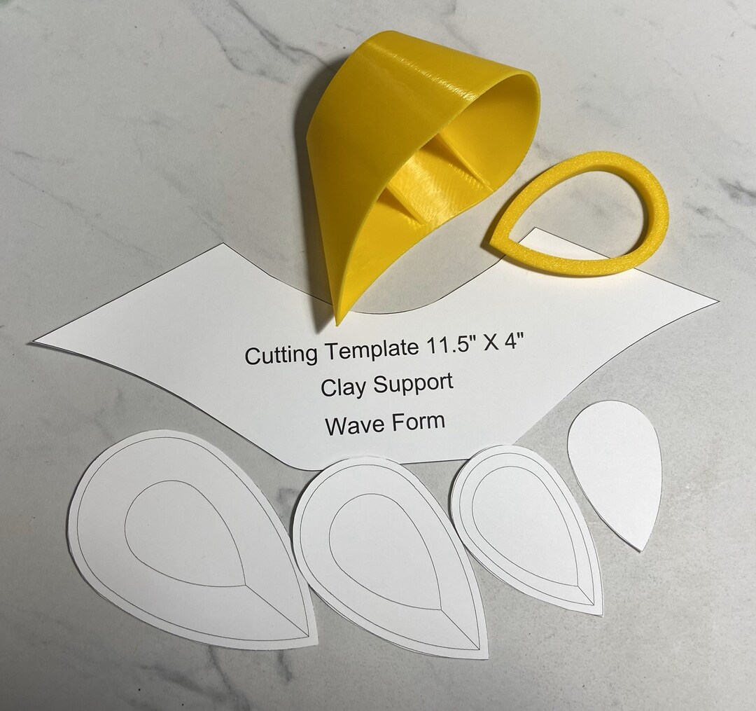 Kit to Construct a Polymer Clay Wave Form Vessel From a 3D Printed Form ...