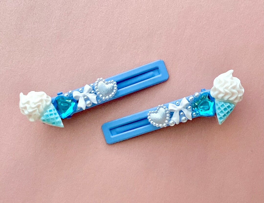 Ice Cream Dreams Clips - Handmade - Resin Plastic Food Pastel Clamp ...