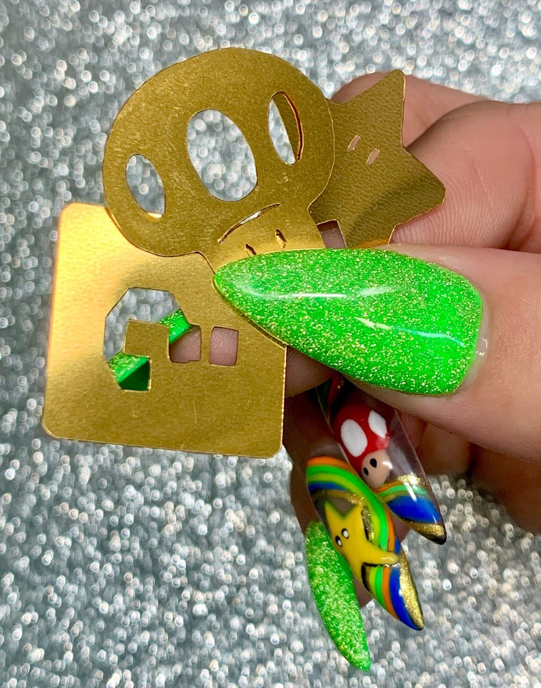 Rainbow Road Confetti Super Mario Bros Mario Kart Nintendo - Etsy