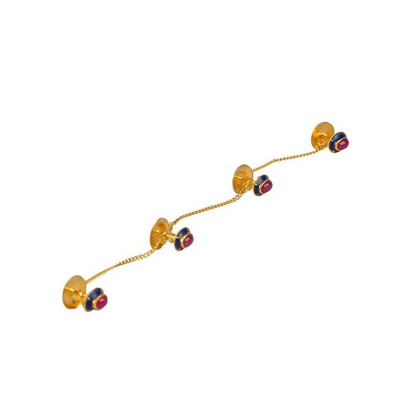 Stud Buttons With Chain - Etsy UK