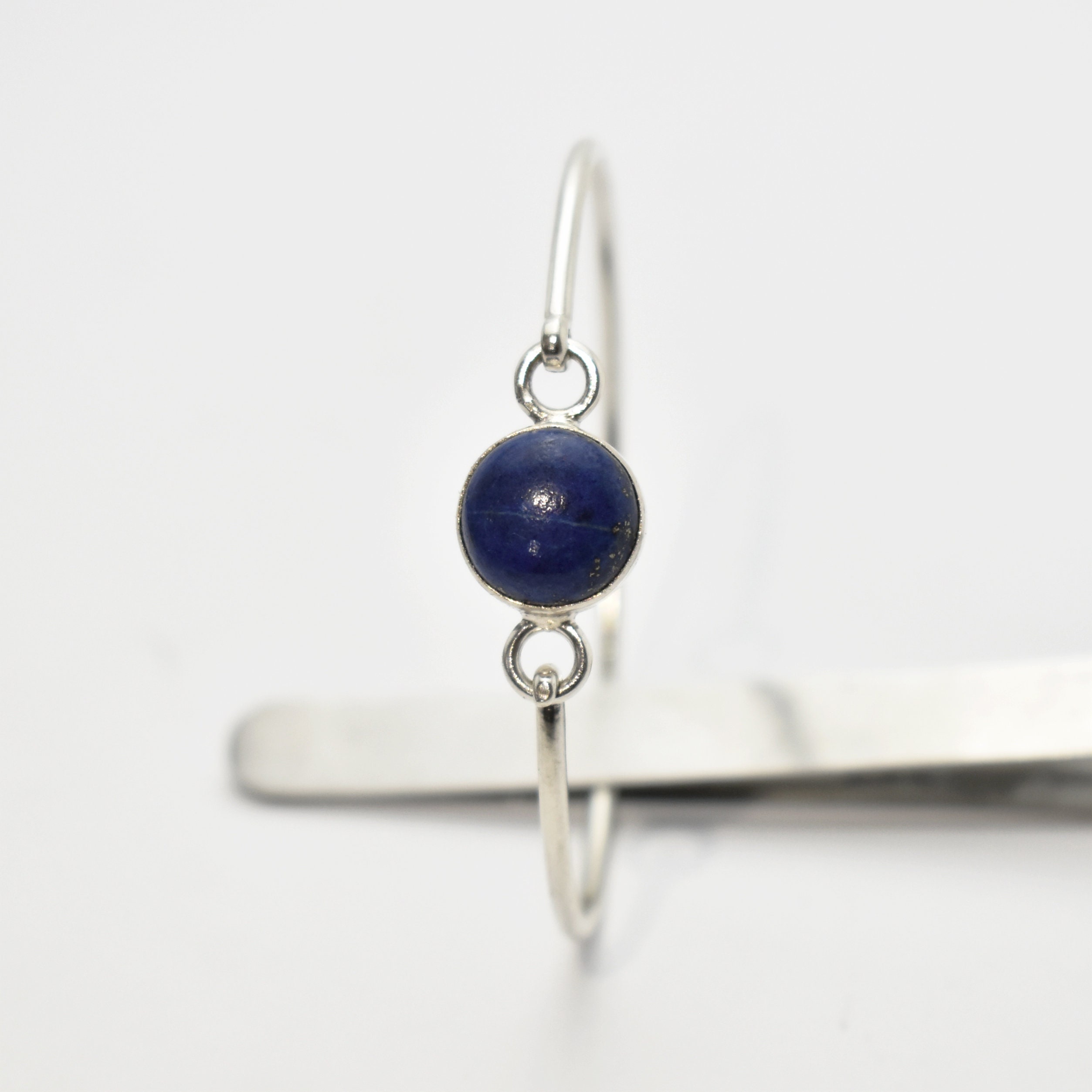 Lapis Lazuli Bangel, Lapis Lazuli Round Cabochon Gemstone Bracelet, 925 ...