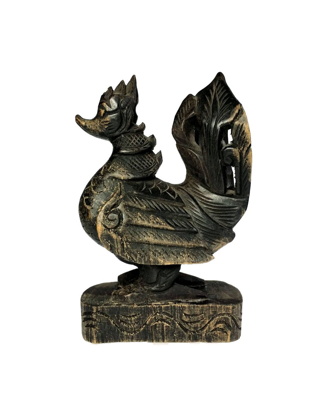 Hand Carved Wood Air Totem Bird Tribal Ethnic - Etsy