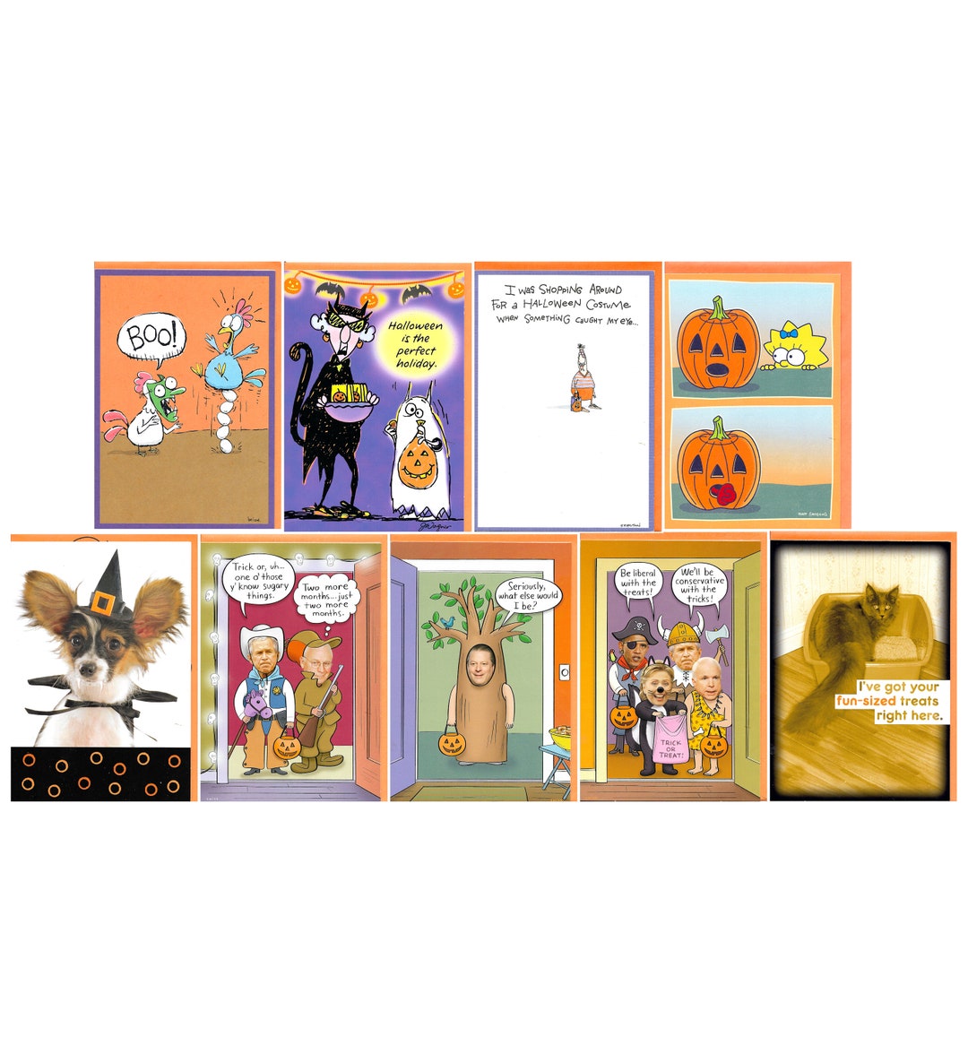 Hallmark Shoebox Humorous Halloween Cards Vintage Lot of 9 - Etsy
