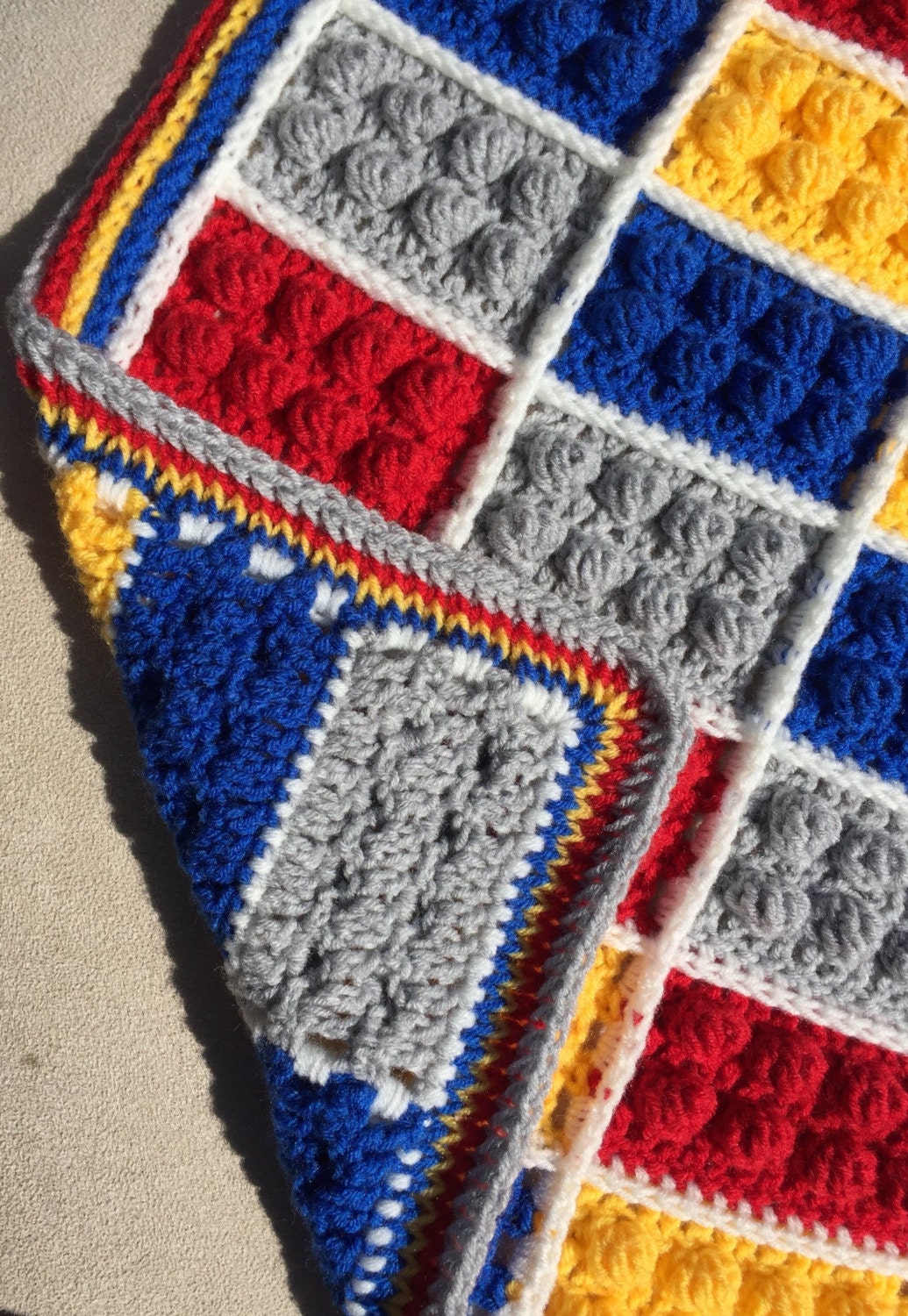 Crochet Lego Blanket Lego Baby Blanket Lego Kid's Throw With Free ...