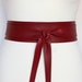 Dark Red Obi Belt Leather Wrap Belt Burgundy Women's Belt - Etsy