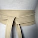 Cream Leather Obi Belt Champagne Wedding Belt Wide Waist - Etsy