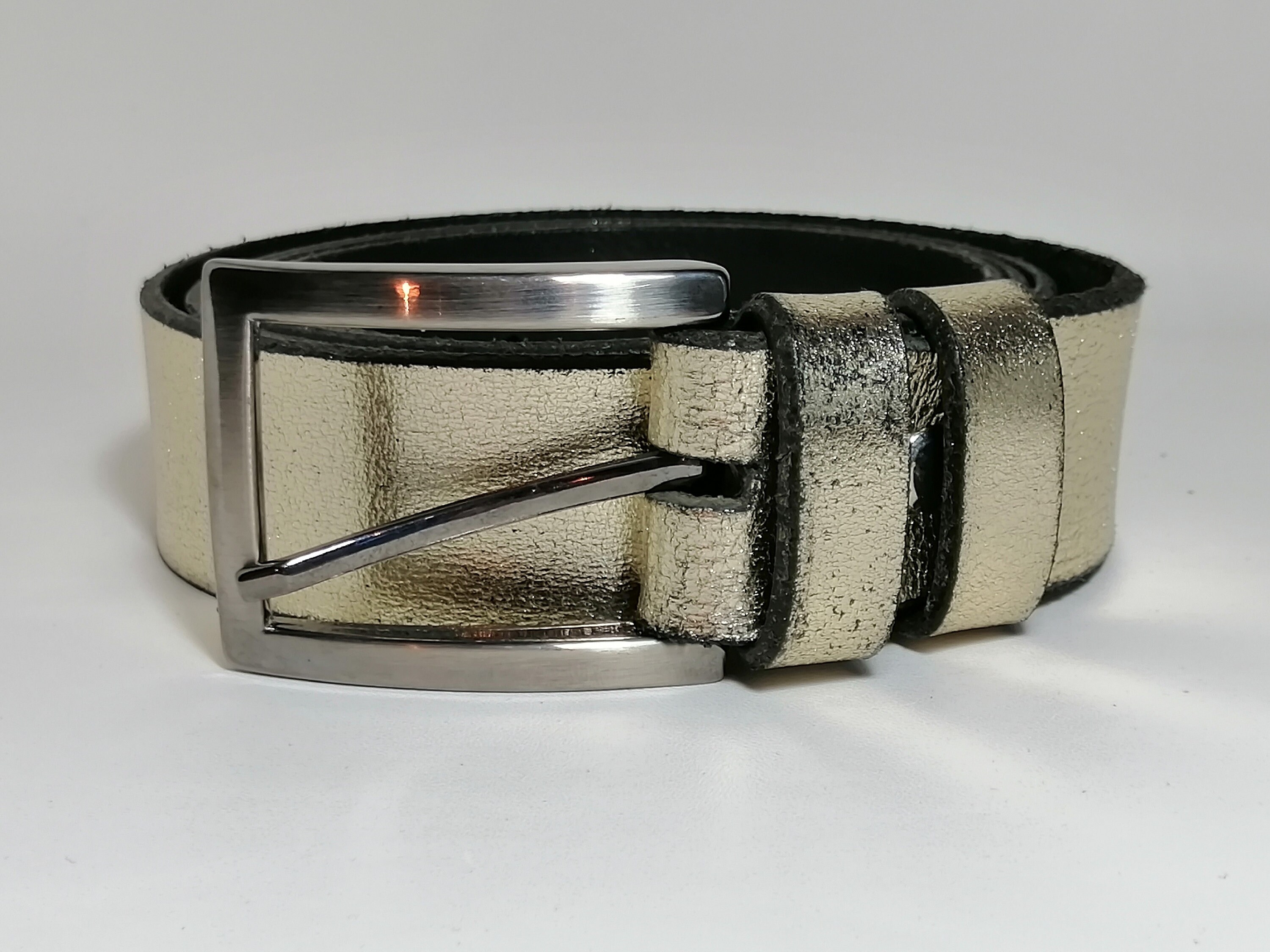 GOLD LEATHER BELT Full Grain Gold Women's Unisex Belt - Etsy