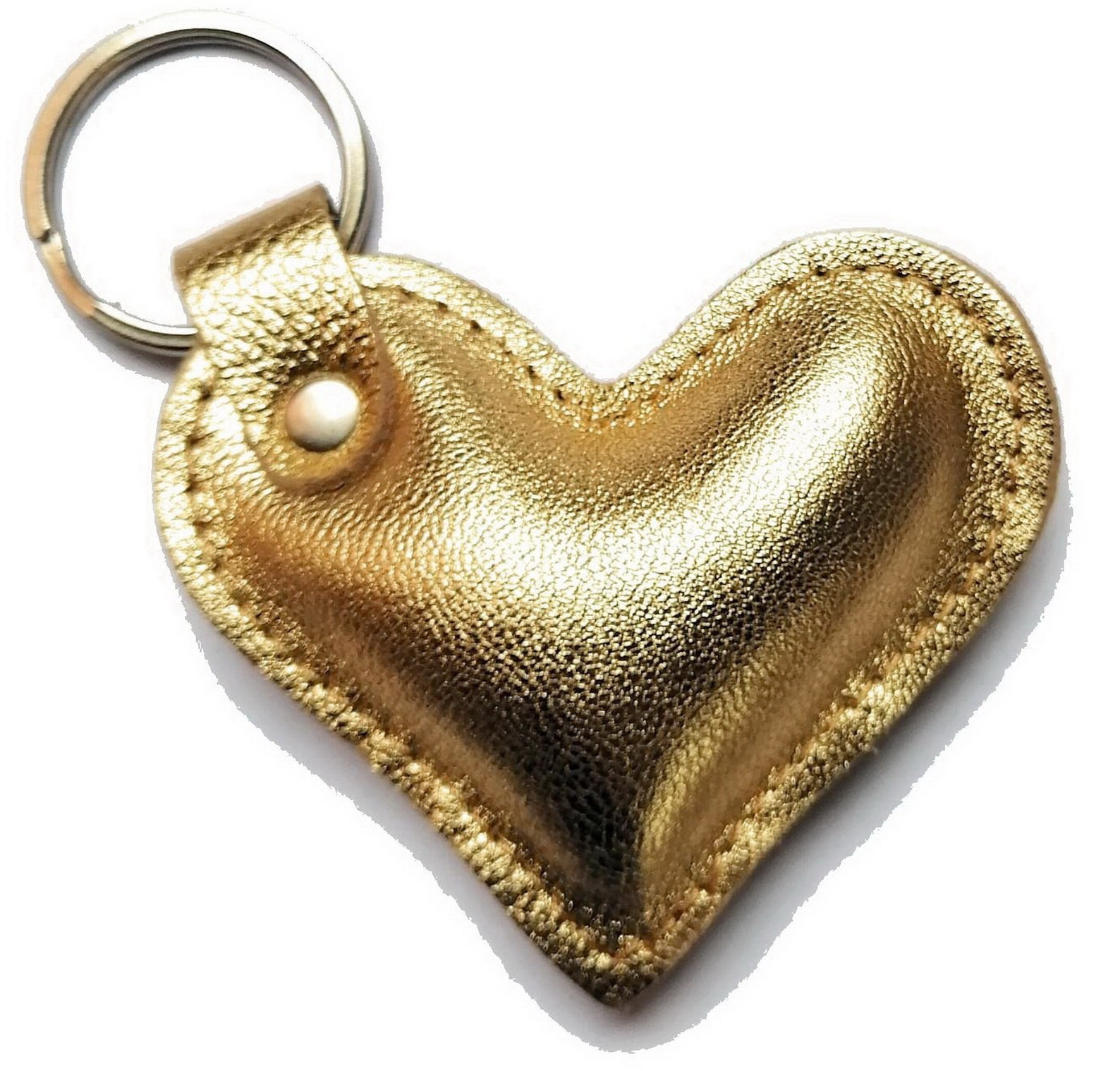 Leather Key Chain Heart Red Bag Charm Key Fob Car Accessories for Women ...