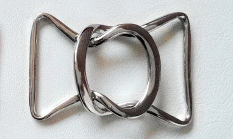 Silver Metal Belt Buckle Nickel Belt Clasp Elastic Stretch | Etsy