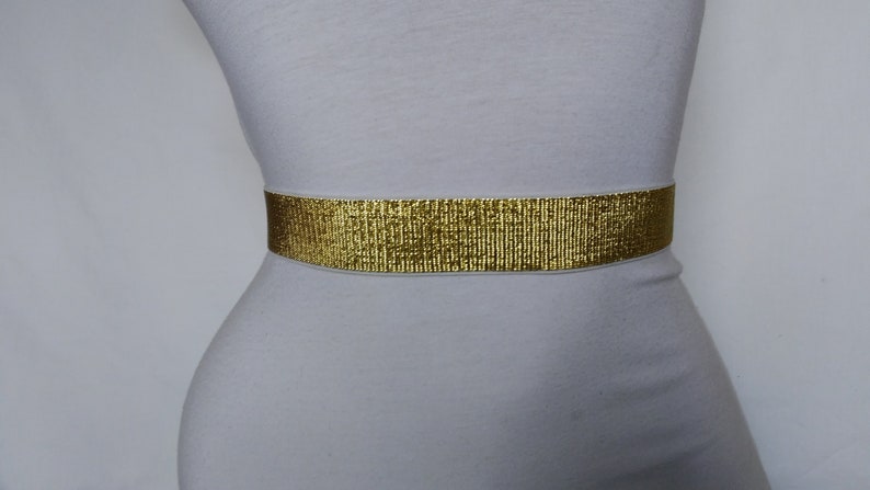 Gold Elastic Belt Silver Stretch Belt Elastic Belt Womens - Etsy