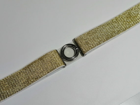 Gold Elastic belt Silver Stretch belt elastic belt womens | Etsy