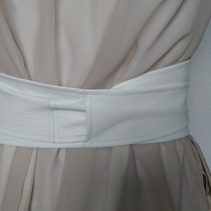 Leather Obi Belt White Wedding Sash Red Women's Belt - Etsy