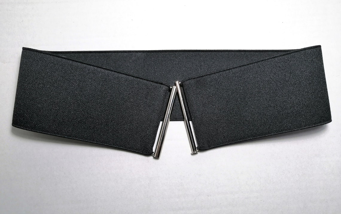 Black Stretch belt or Brown Elastic belt Wide Waist cincher | Etsy