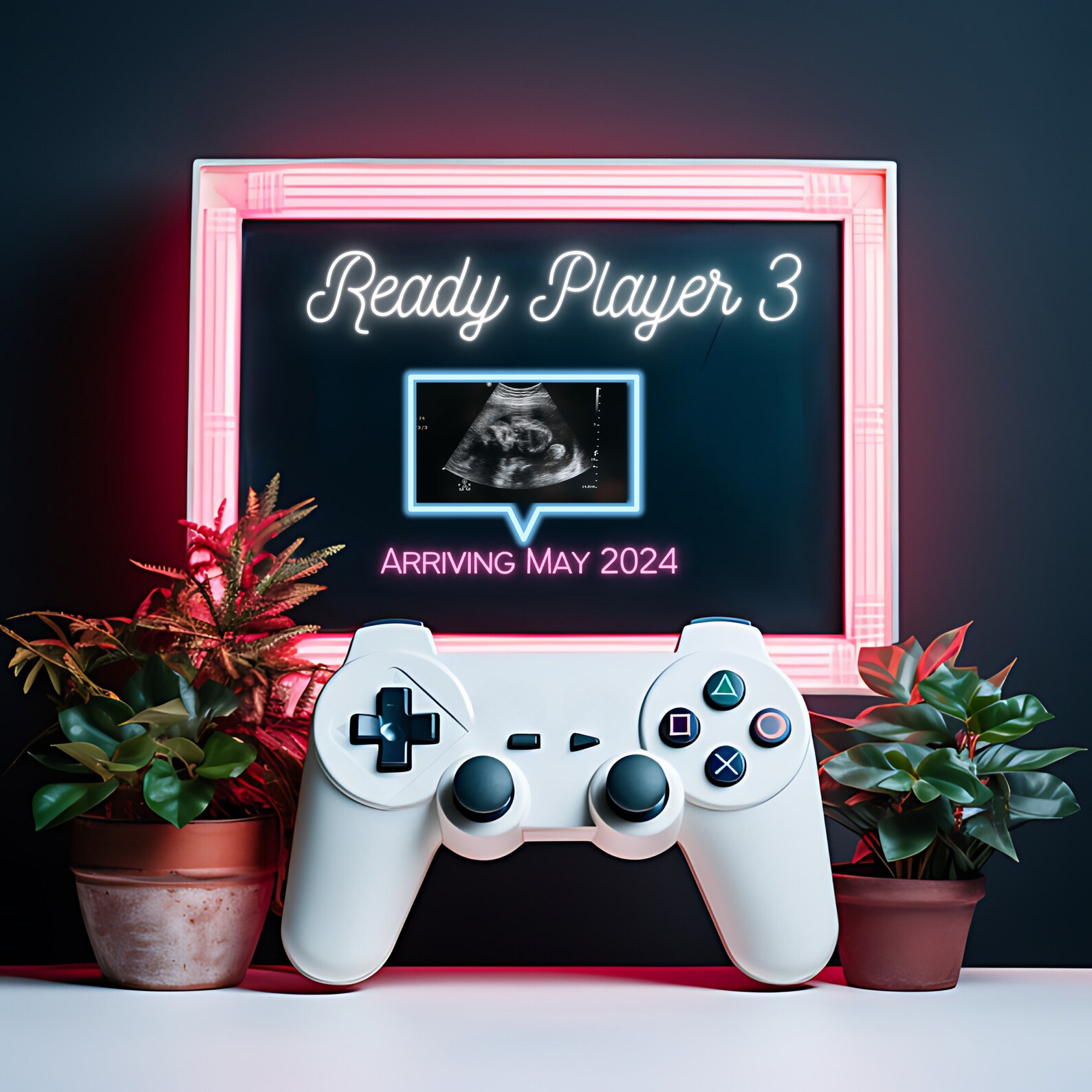 Gamer Baby Pregnancy Announcement: Social Media Reveal (digital ...