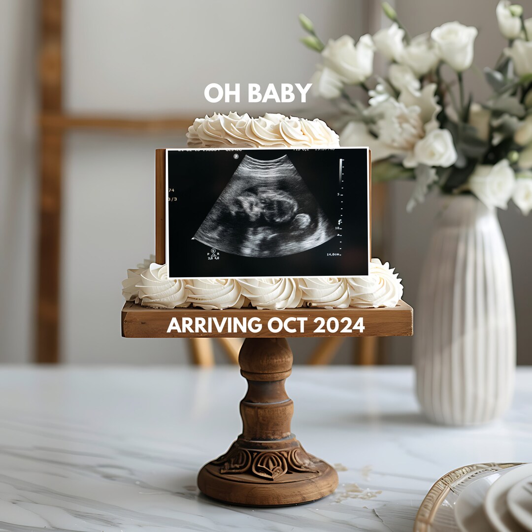 Baby Cake Pregnancy Announcement: Gender Neutral Reveal (digital ...