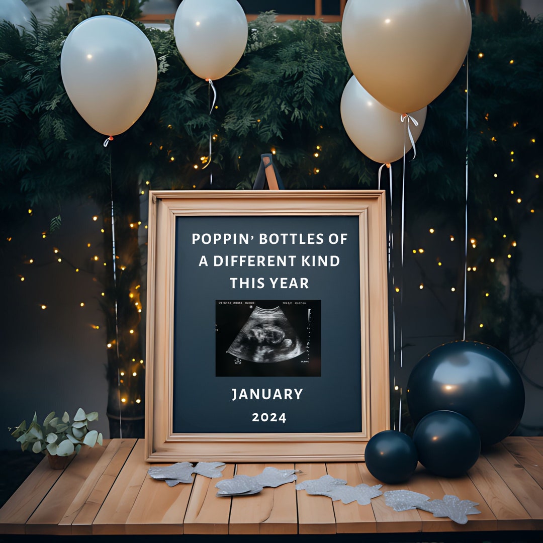 New Year's Eve Pregnancy Announcement: Gender Reveal, IVF Baby (digital ...