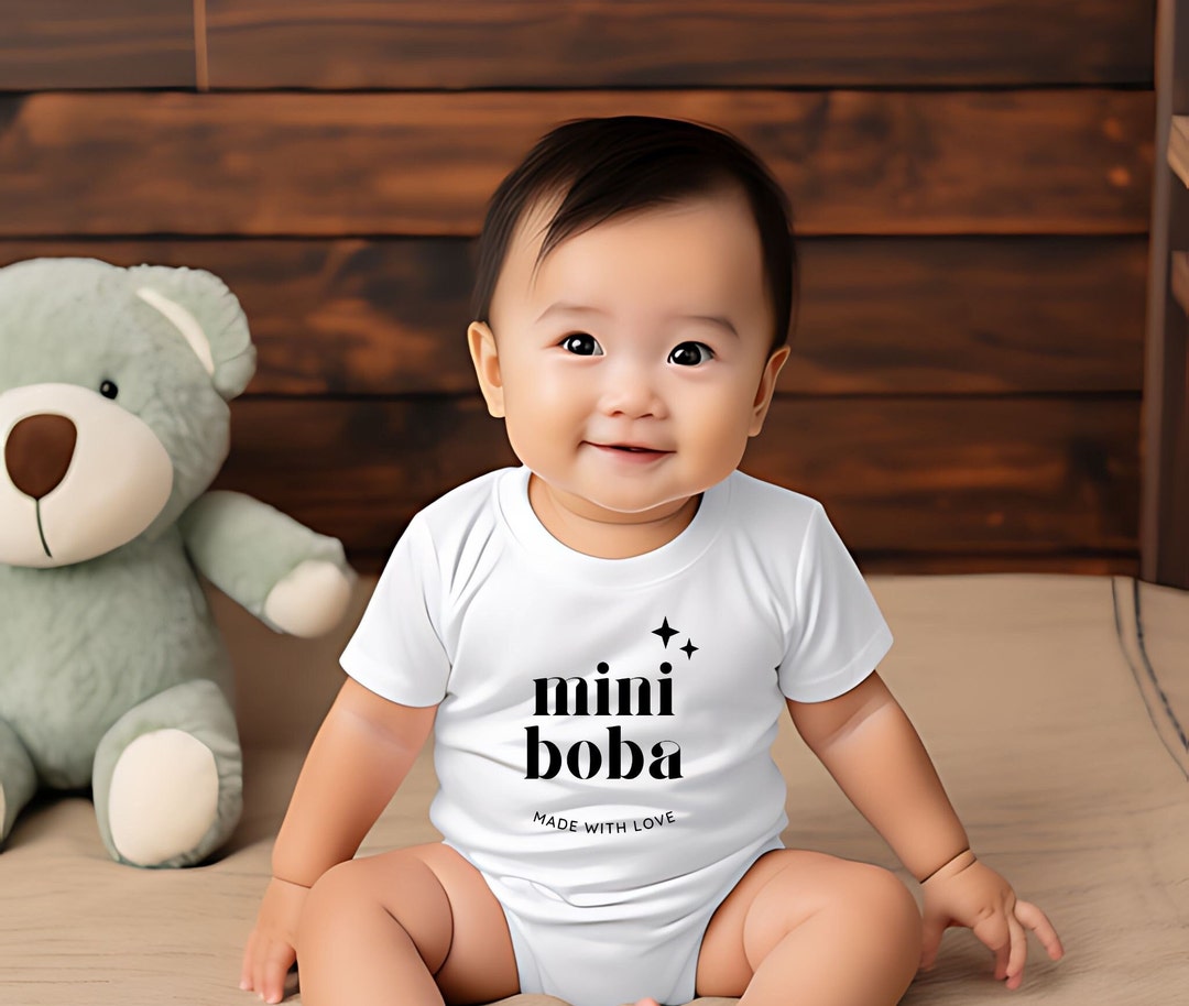 Mini Boba Baby Onesie® Adorable Boba Tea Lover Bodysuit Bubble Tea Baby ...