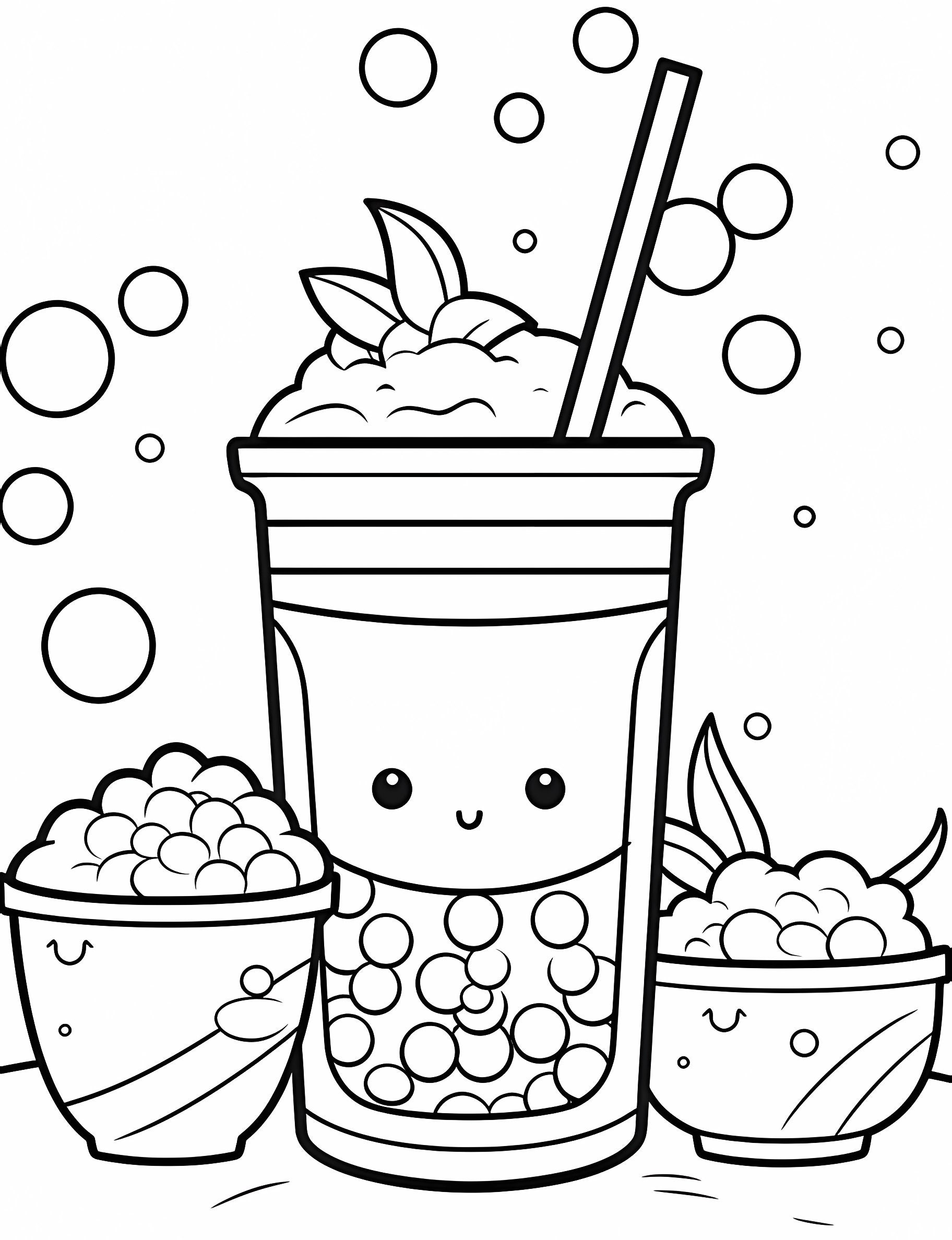 Printable Boba Milk Tea Coloring Page | Fun Coloring Activity for All ...