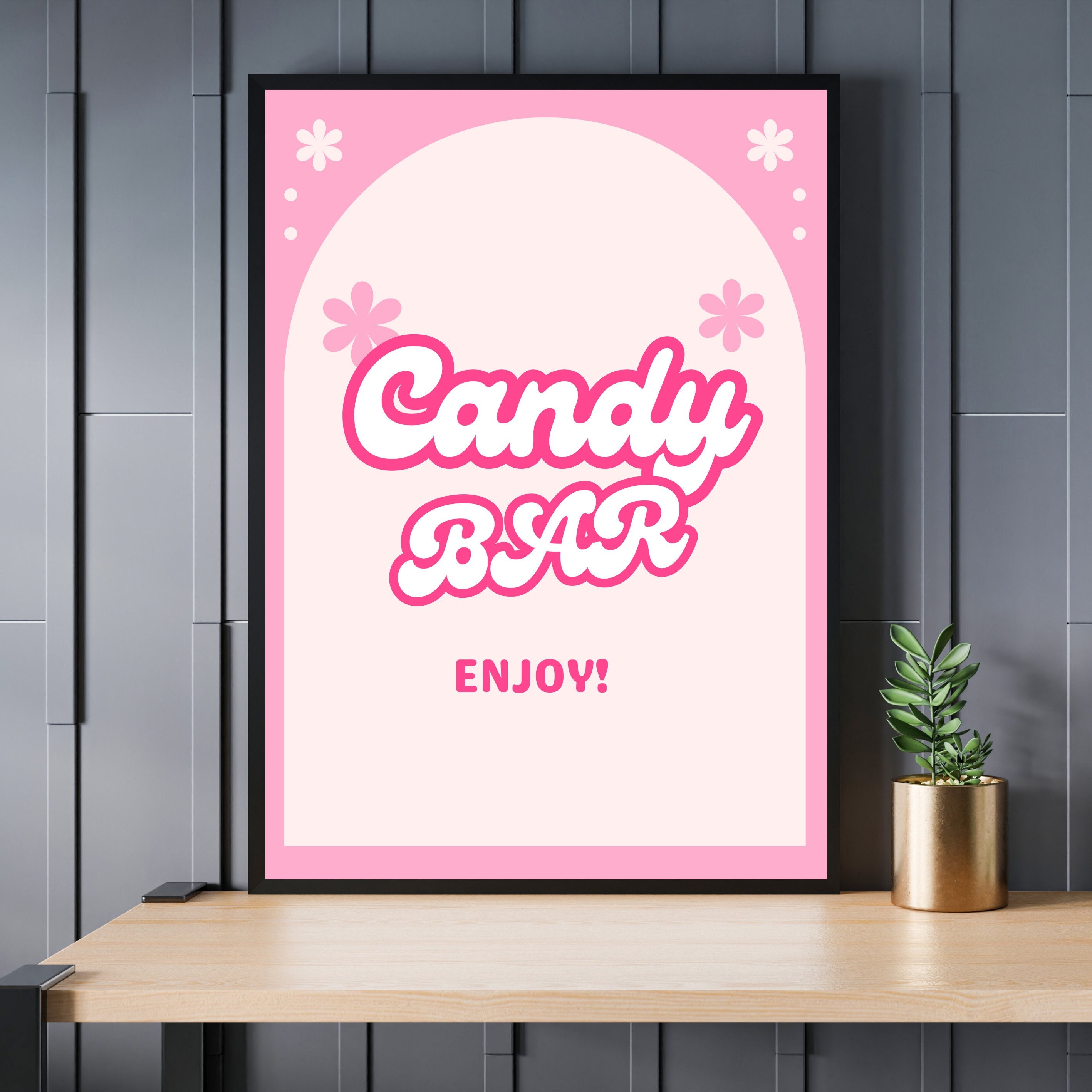 Disco Groovy Candy Bar 8x10 Printable Sign | Retro Birthday Party ...