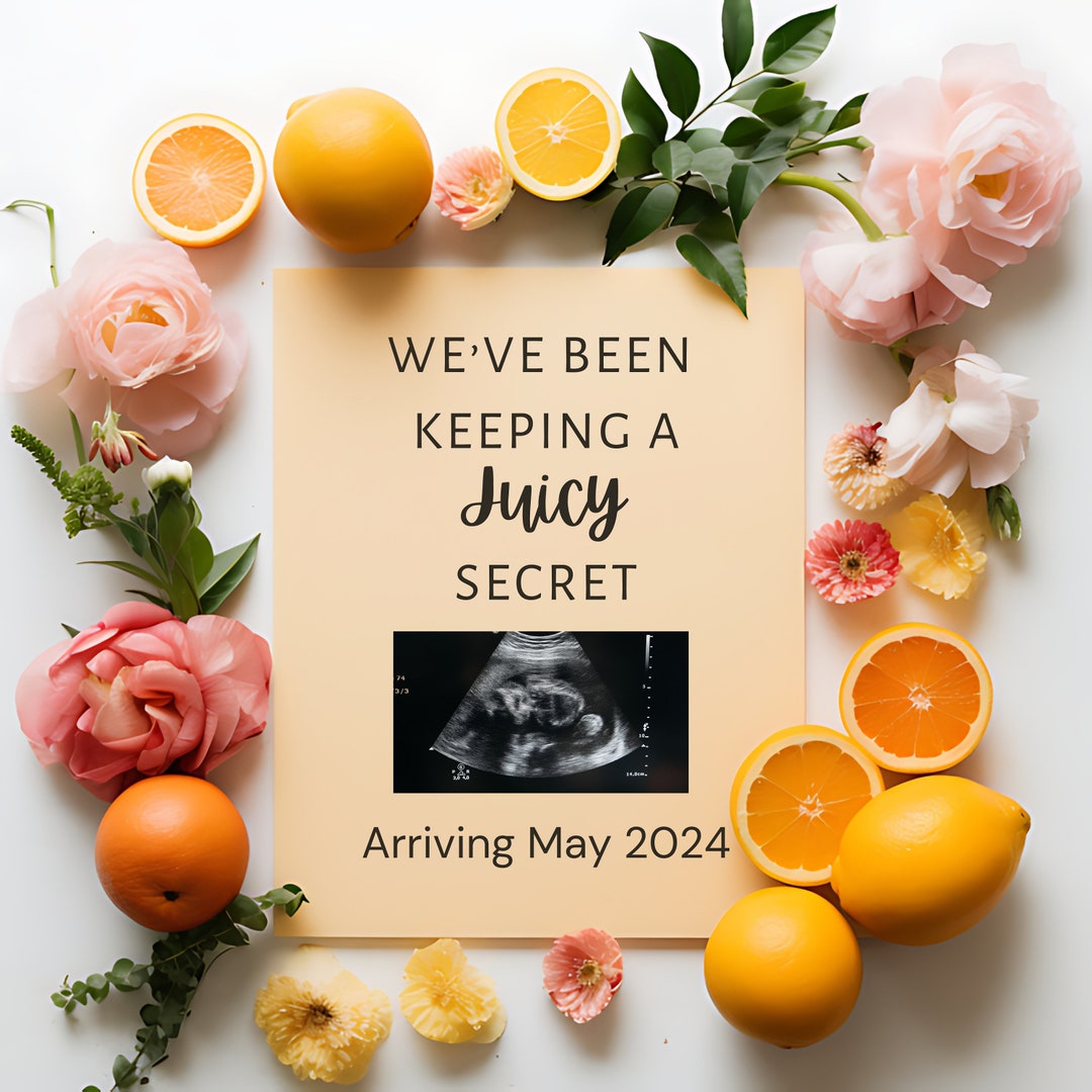 Lemon Pregnancy Announcement | Social Media Baby Reveal (digital ...