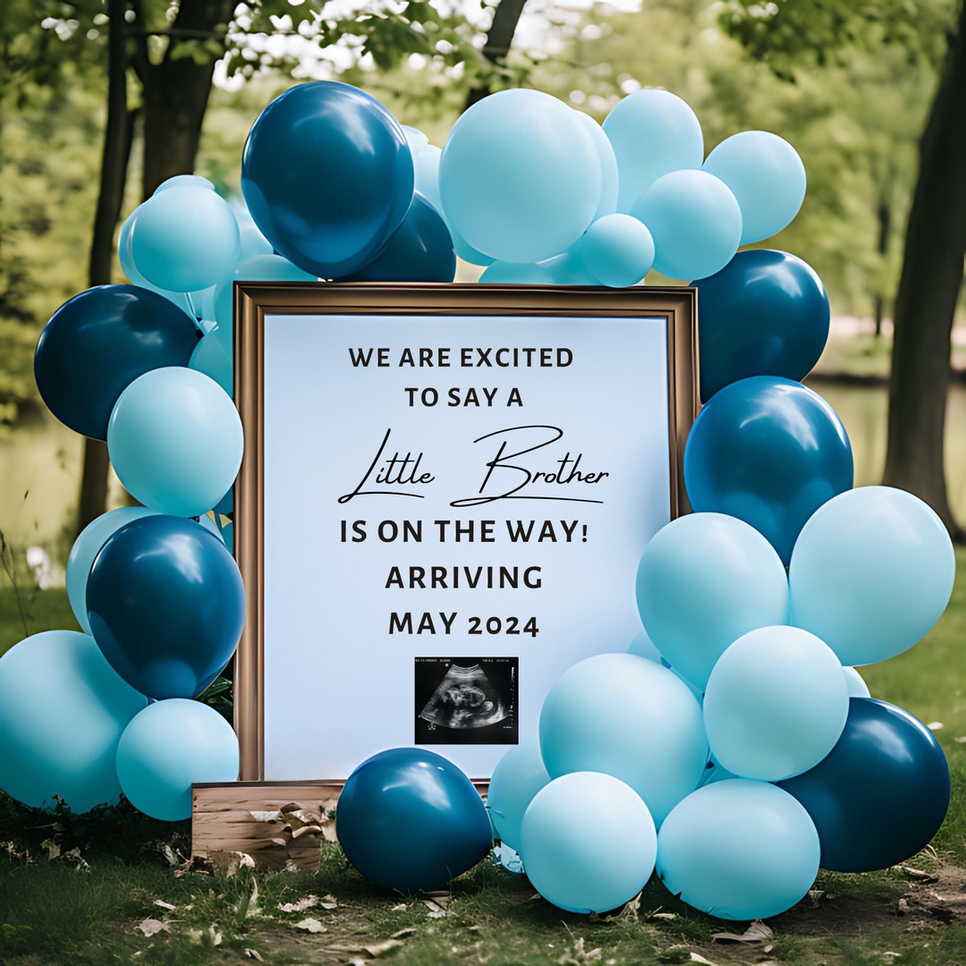 Little Brother Pregnancy Announcement | Custom Baby Reveal | Digital ...