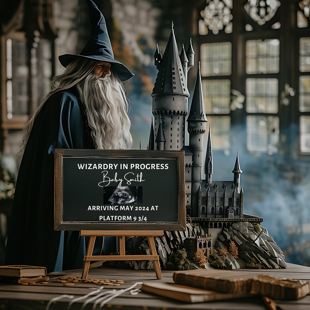 Wizard Pregnancy Announcement: Personalized Magical Reveal (digital ...