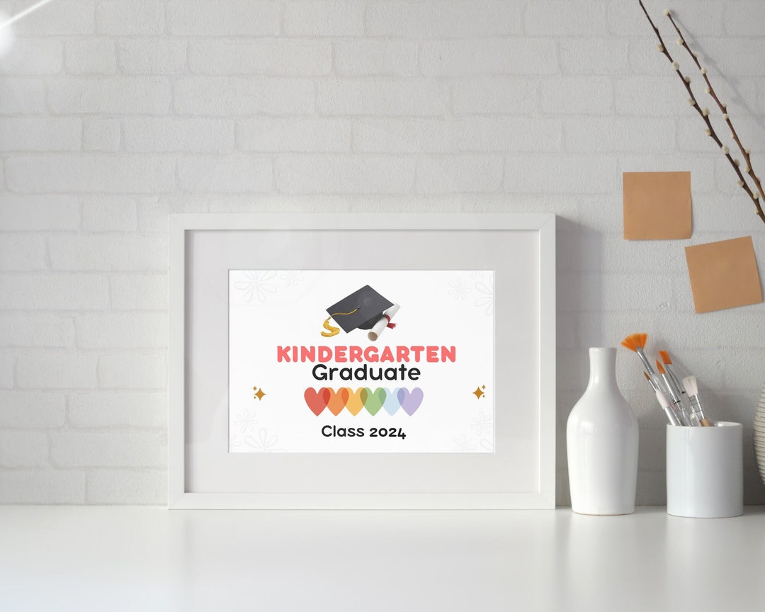 Printable 2025 Kindergarten Graduation Sign, Printable Last Day of ...