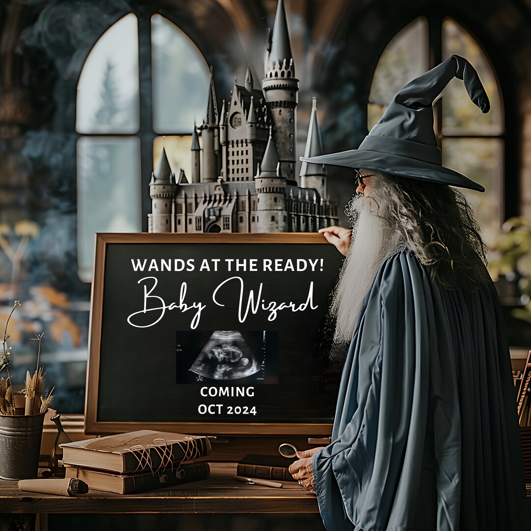 Baby Wizard is on the Way | Digital Pregnancy Announcement | Magical ...