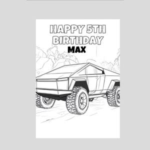 Cybertruck Inspired Birthday Invitation, Boys Birthday, Monster Truck ...