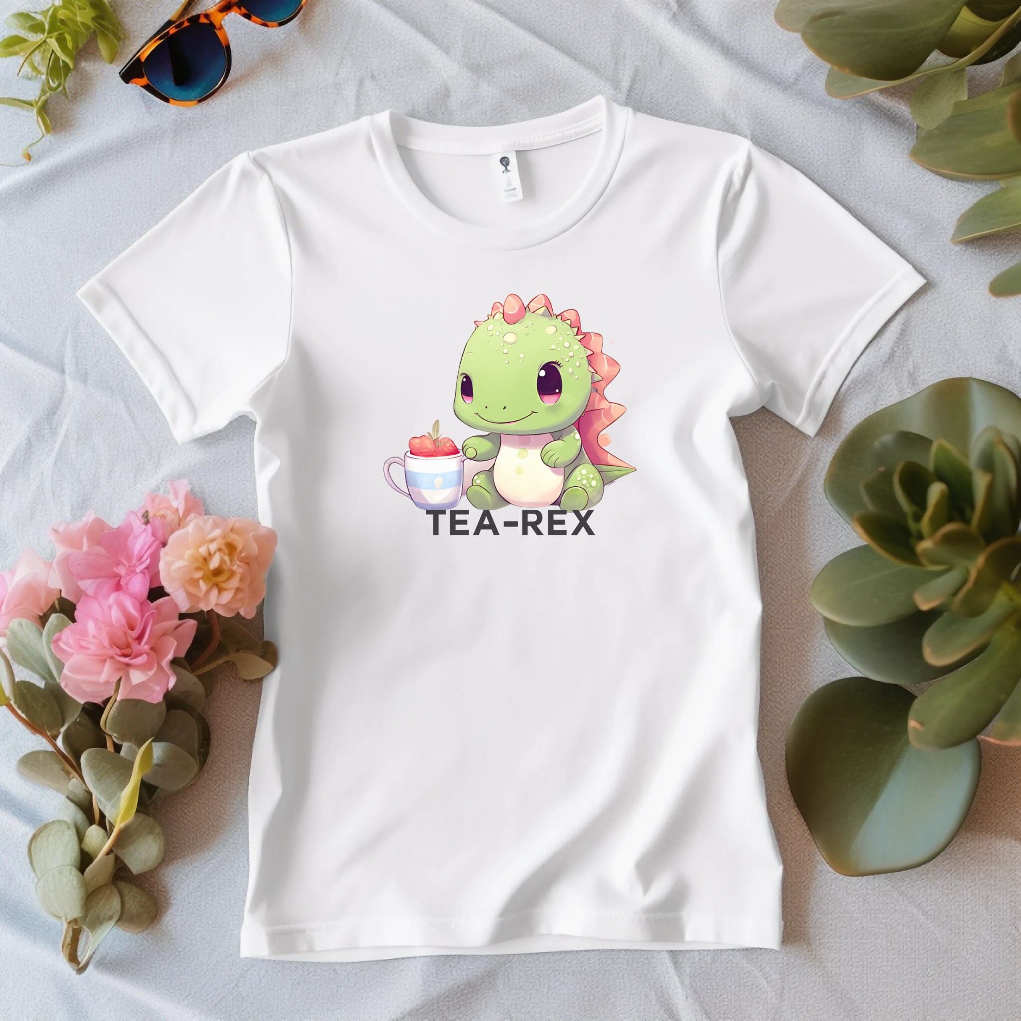 Tea-rex Shirt, Dinosaur Shirt Lover, T-rex Lover, Fun T-rex Tee, Mom ...