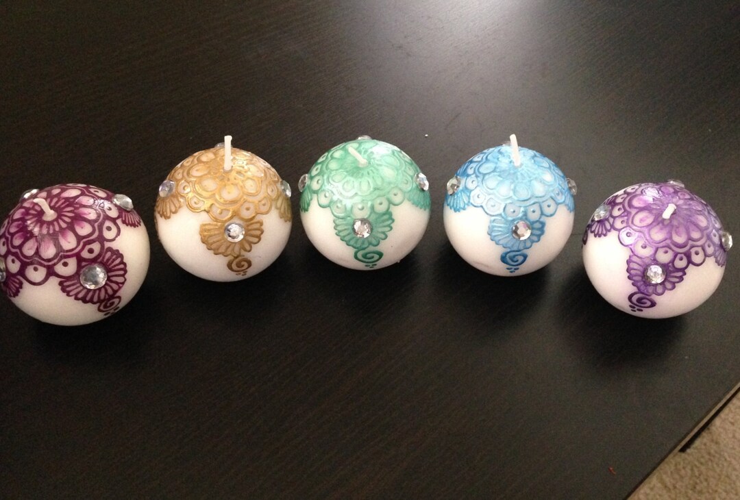 Glazed Round Candle (individual) 2 Inch - Personalized Holiday Gift ...