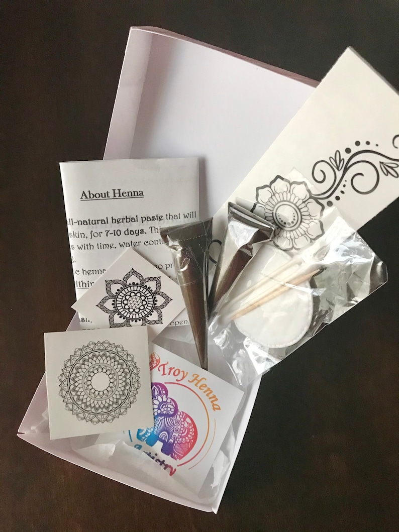 Starter/premium DIY Henna Kit - Includes All Natural Henna Applicator ...