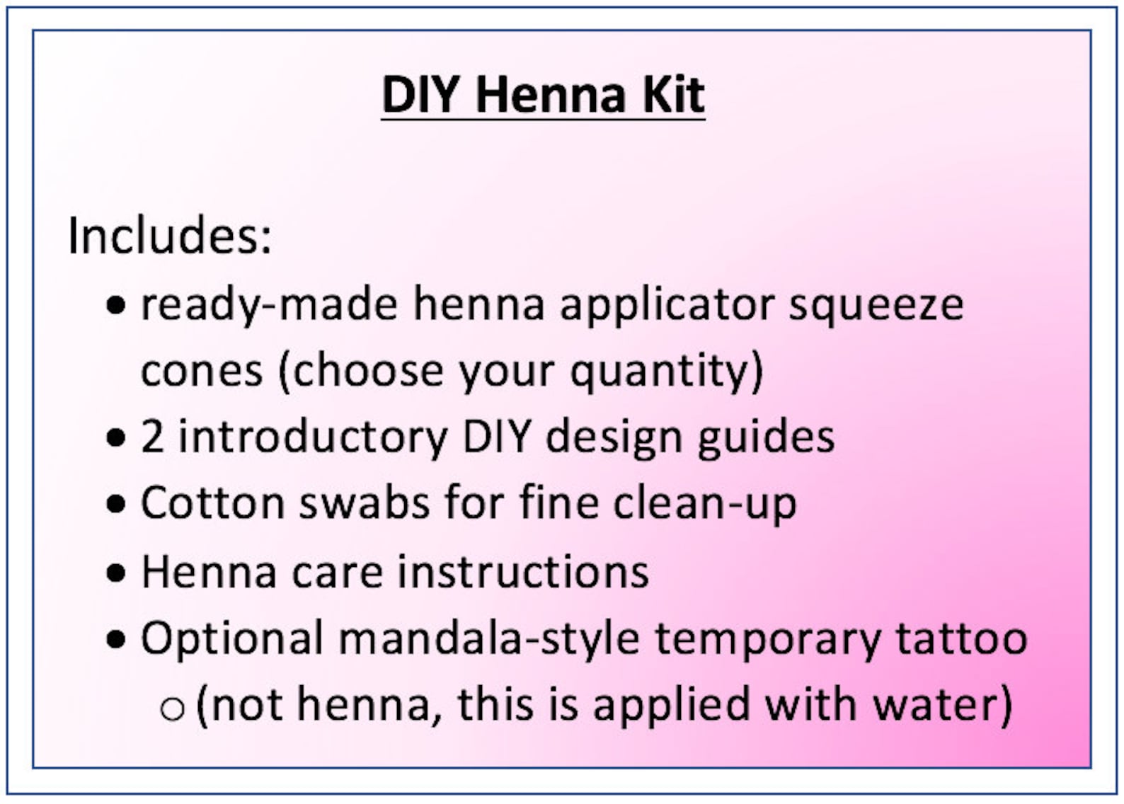Premium DIY Henna Kit Includes 3 All Natural Henna Applicator Cones and ...