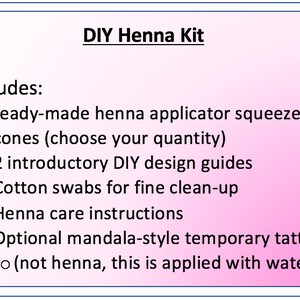 Premium DIY Henna Kit - Includes 3 All Natural Henna Applicator Cones ...