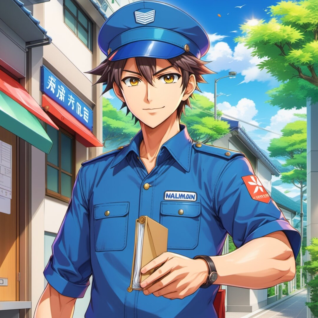 Anime Style Picture Postman AI Generated Photo Print Framing Available ...