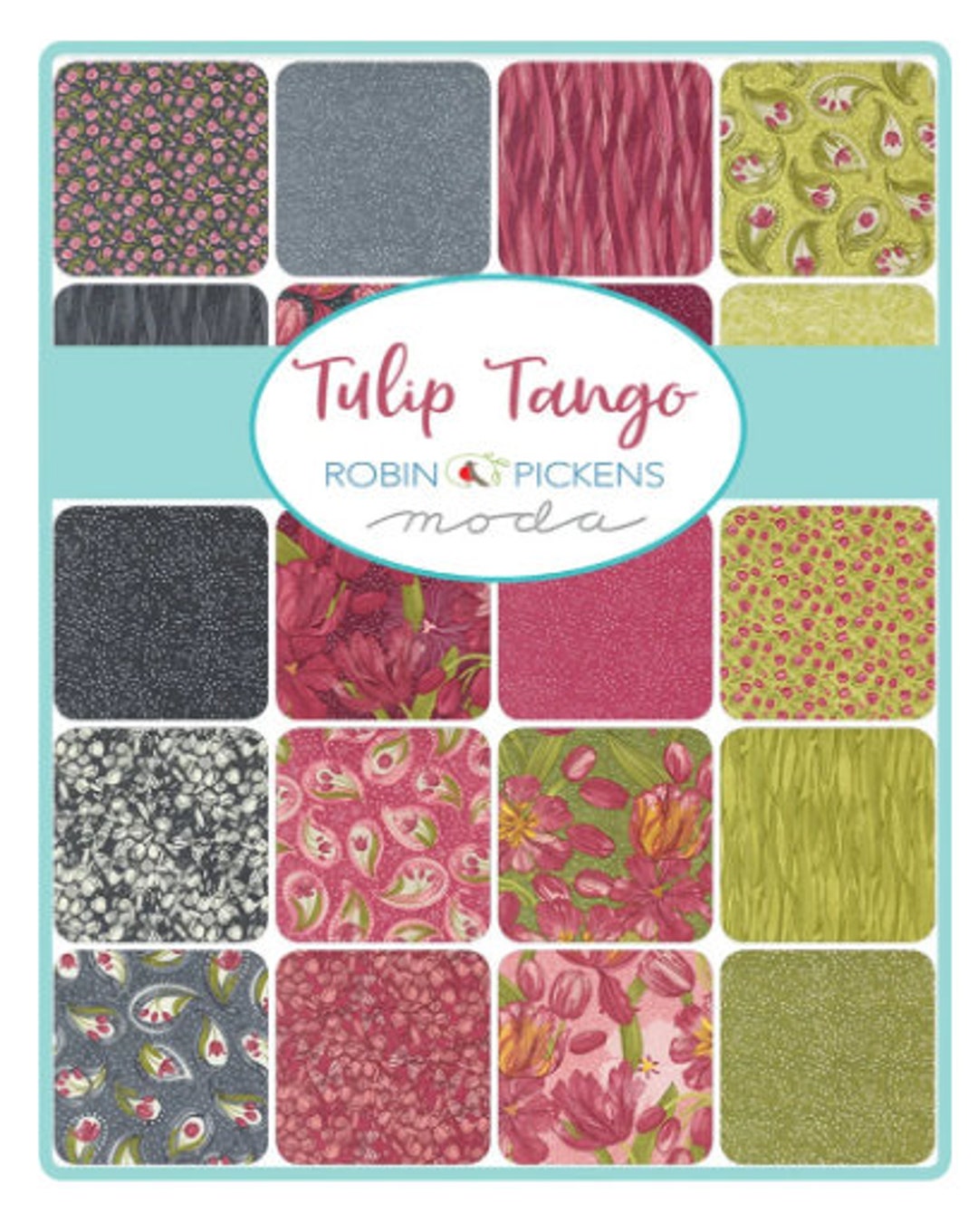 Tulip Tango Charm Pack 5 Inch Fabric Squares Moda Robin Pickins - Etsy