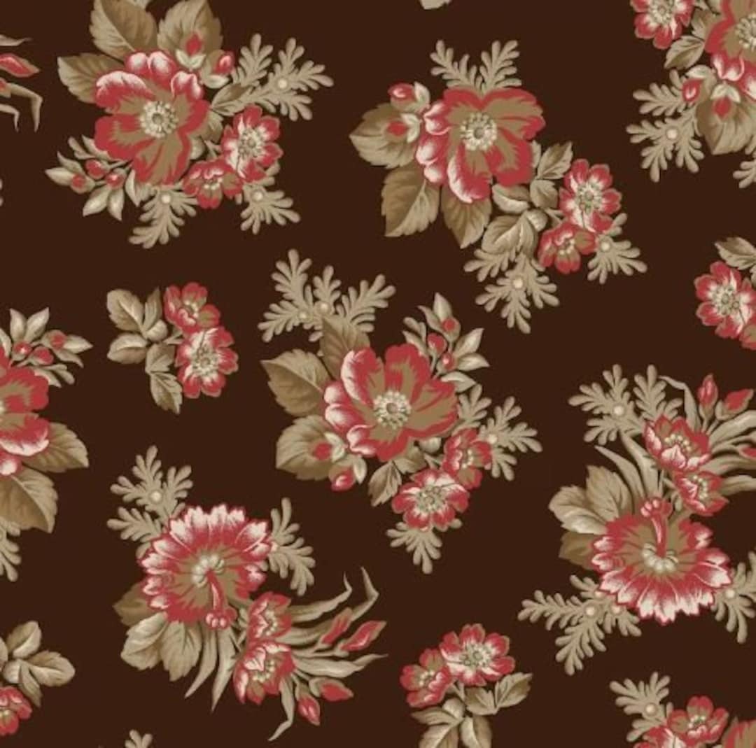 Ruby - Medium Spaced Floral by Bonnie Sullivan From Maywood Studio ...
