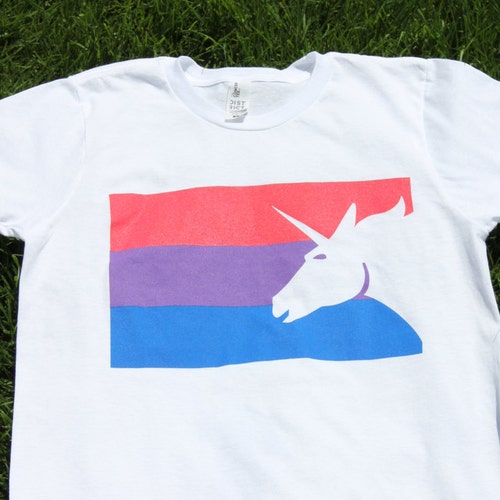 Bisexual Pride Flag T-shirt Men Women Gay Pride Awareness - Etsy
