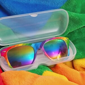 Double Rainbow Sunglasses - Pride Festival Glasses - Rainbow Lens ...