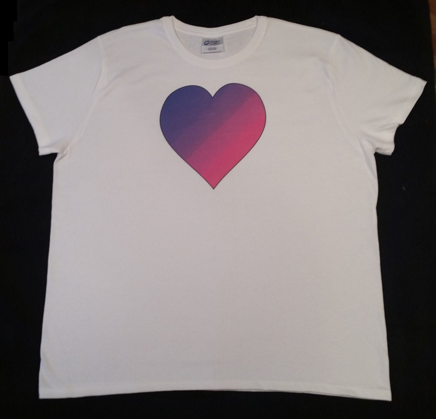 Gradient Heart Bisexual Pride Flag T Shirt Men Women Gay Etsy