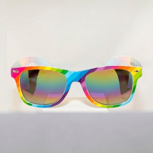 Double Rainbow Sunglasses - Pride Festival Glasses - Rainbow Lens ...