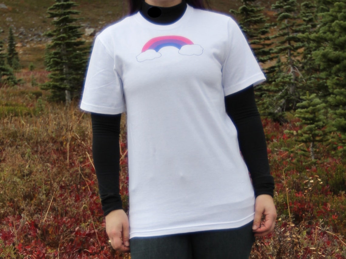 Bisexual Pride Flag Rainbow & Clouds T-shirt Women Men Gay - Etsy